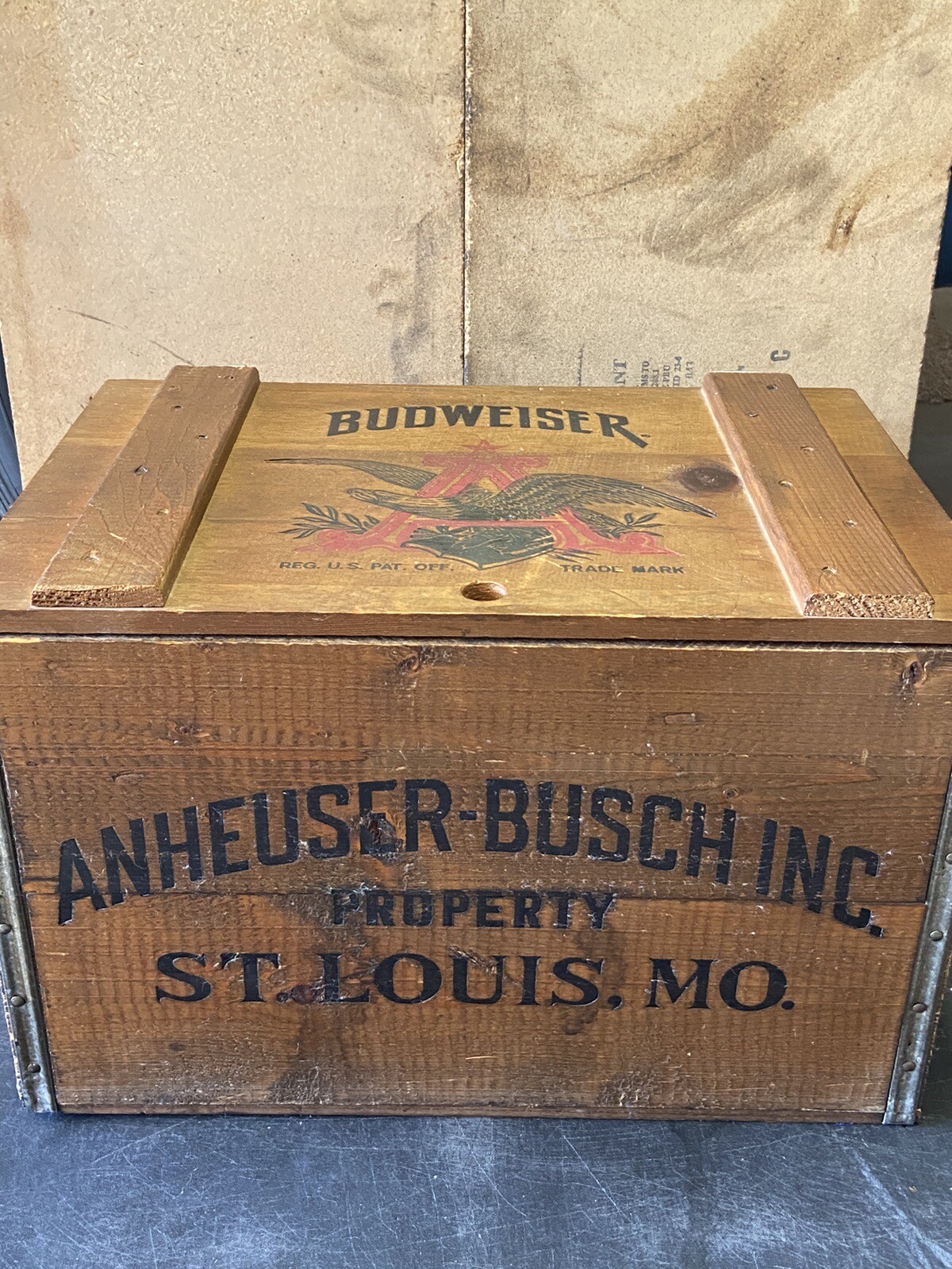 Vintage Centennial 1876-1976 Anheuser-Busch Budweiser Wood Crate St ...