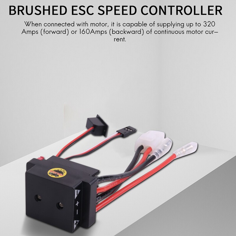 Rc ESC 320A 6-12V Brushed ESC Speed Controller with 2A BEC for RC Boat ...