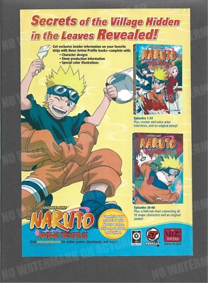 Naruto Viz Media Trade Print Magazine Ad Anime Shonen Jump DVD ADVERT ...