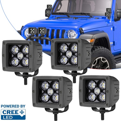 4Pcs 3" 100W Cree LED Cube Work Light Bar Spot Pods Driving Off Road ...