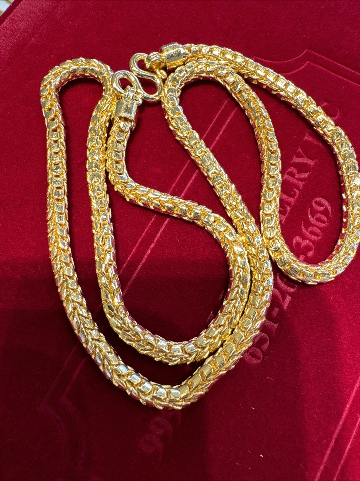 9999 Solid 24k Gold Dragon Scale Chain 75 Gram 19.5 Inches 4.2mm | eBay