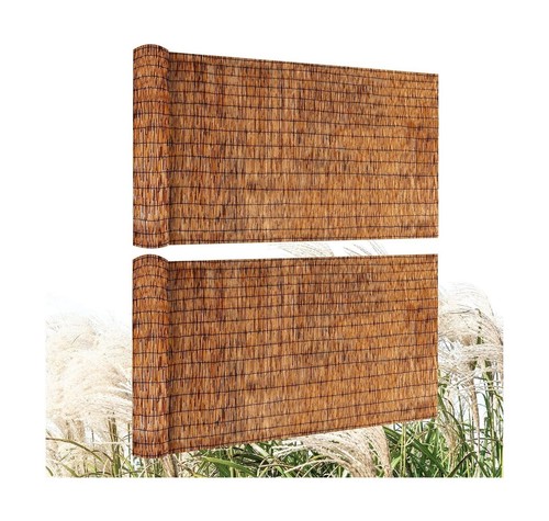 Natural Reed Fencing Rolls,2PACK 4.6FT X 16.4FT Reed Screen Curtain ...