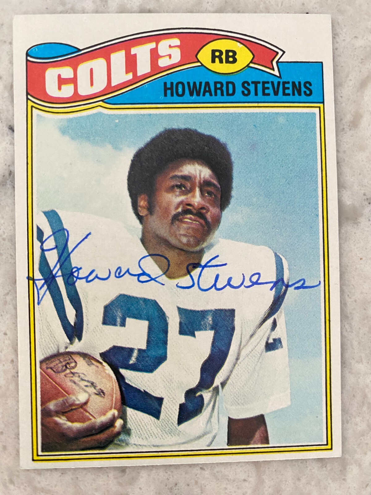 Howard Stevens signed BALTIMORE COLTS card 1977 Topps | eBay