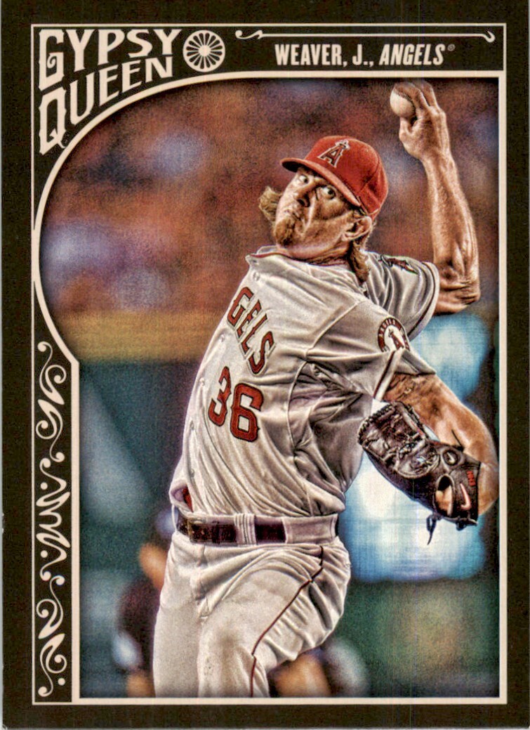 2015 Topps Gypsy Queen Jered Weaver Los Angeles Angels #279 MLB ...