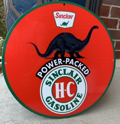 Vintage Style Sinclair H-C Power Gasoline Metal Heavy Quality Sign | eBay