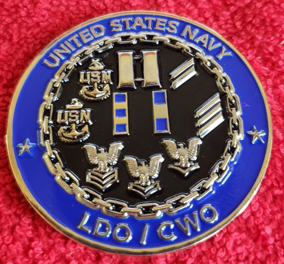 US NAVY LDO/CWO MASTER AT ARMS CHALLENGE COIN (USCG ARMY NAVY AIR FORCE ...