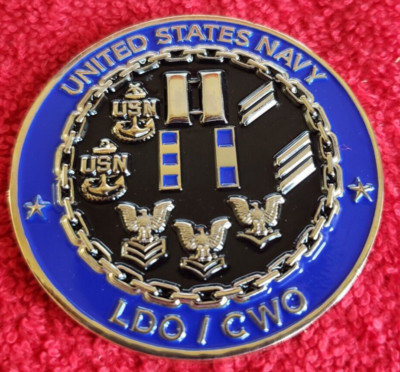 US NAVY LDO/CWO MASTER AT ARMS CHALLENGE COIN (USCG ARMY NAVY AIR FORCE ...