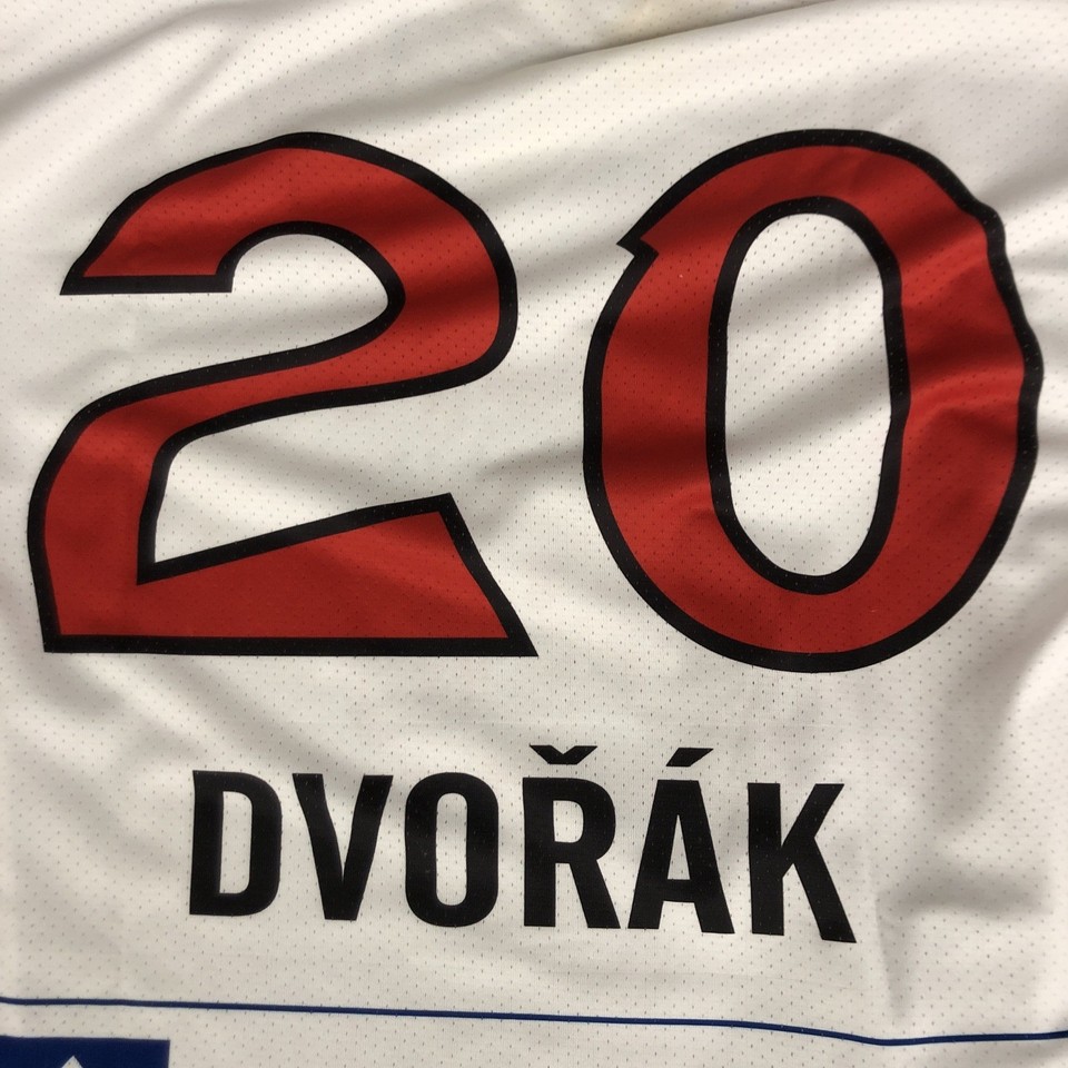 Radek Dvorak #20 Czech Extraliga Hockey Jersey XL ALEA Budweiser Bosch ...