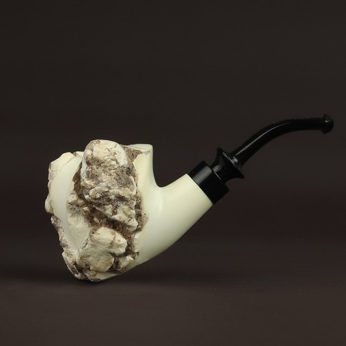 Natural Raw Look Freehand Pipe New Block Meerschaum Handmade W Case ...