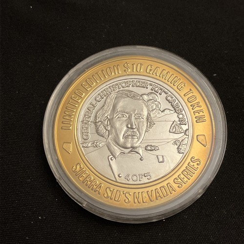 Sierra Sid’s General Kit Carson $10 Casino Token .999 Fine Silver ...