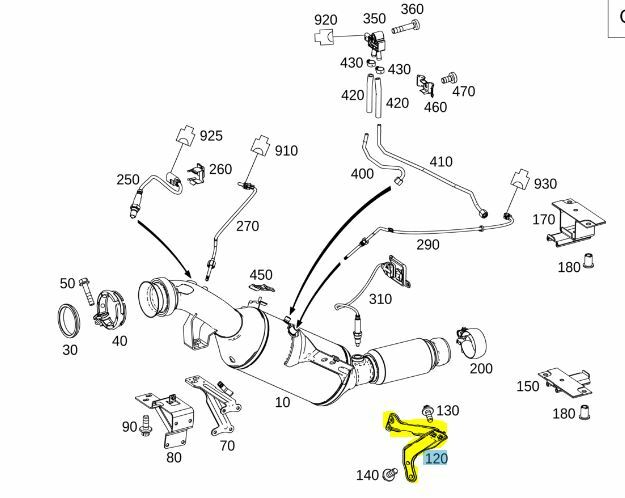 OEM Mercedes-Benz SPRINTER 906 Exhaust System Bracket A9064921200 ...