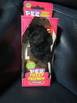 PEZ Fuzzy Friends Plush Black Dog Key Chain NEW 3 | eBay