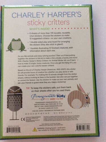 MCM Charley Harper Stickers Sticky Critters An Animal Sticker Kit Vinyl ...