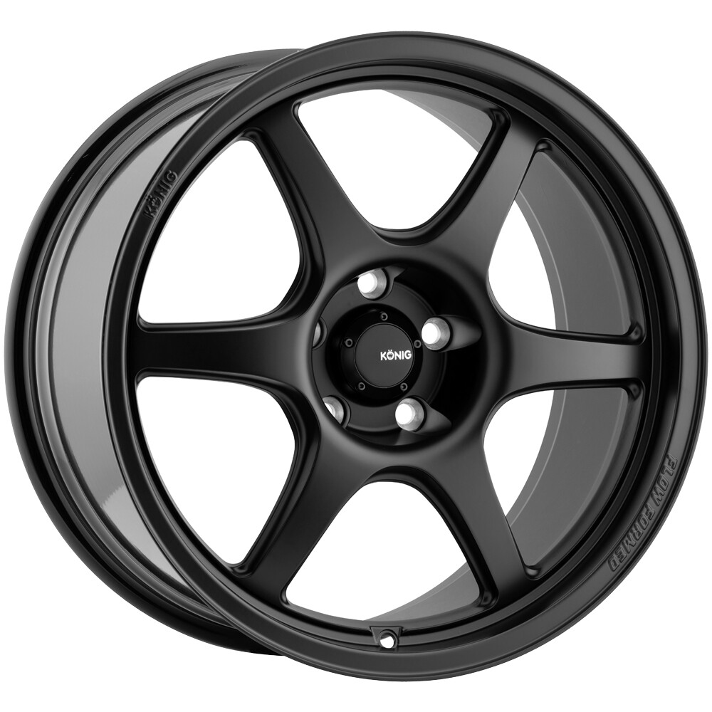 (Set of 4) Konig Hexaform 17x8 5x112 +40mm Matte Black Wheels Rims 17 ...