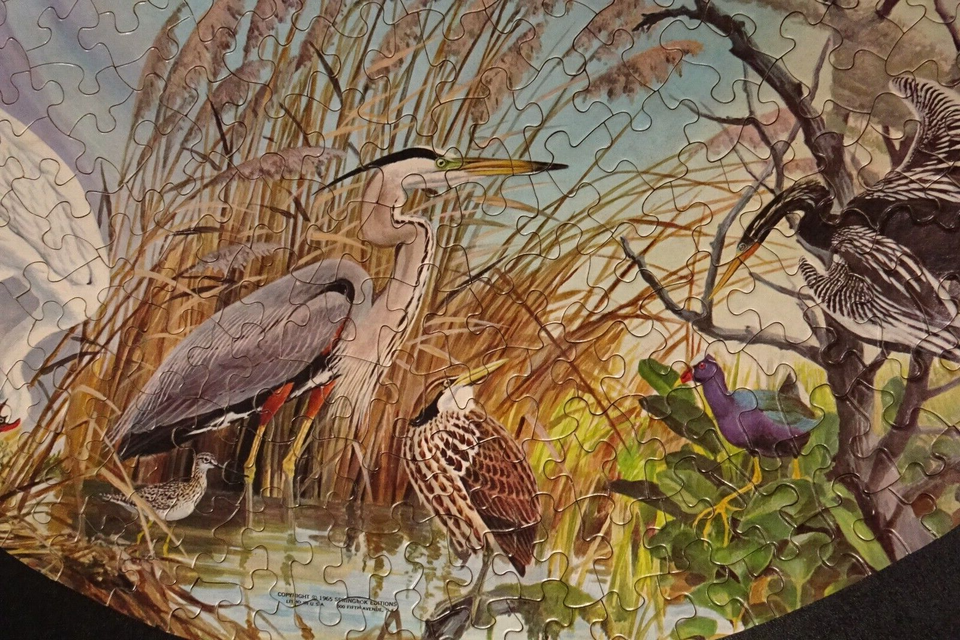 Vtg 1965 Springbok Circular Puzzle "Water Birds" by Arthur Singer / PZL ...
