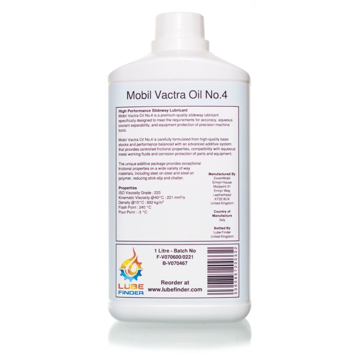 1L Mobil Vactra Oil No.4 ISO VG 220 Slideway Oil #4 | eBay