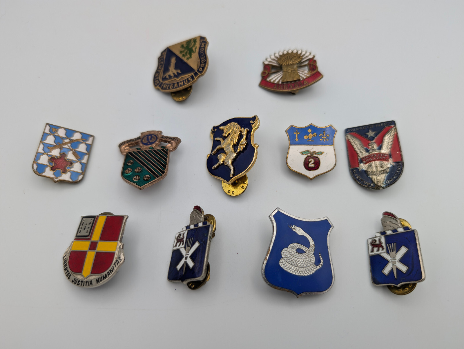 Vintage Lot of 11 Military Enameled Pins | eBay