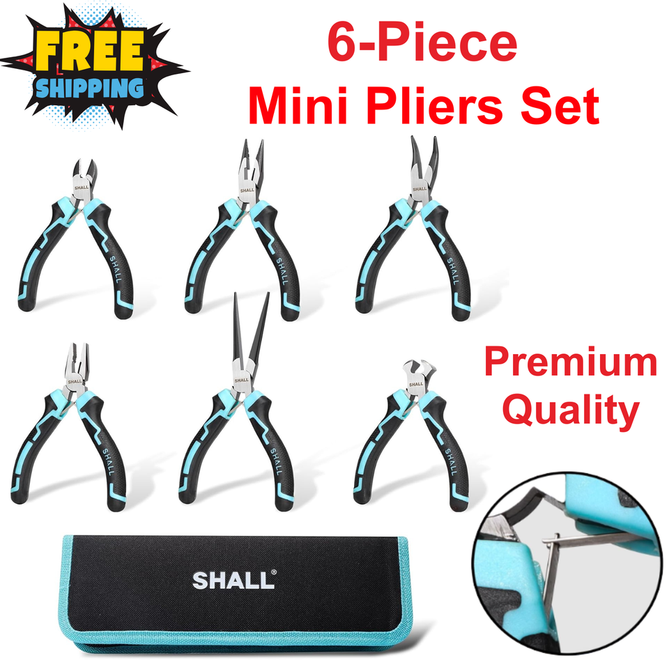 Mini Pliers Set 6pcs Small Pliers Tool Set Long Nose, Electronic Repair ...