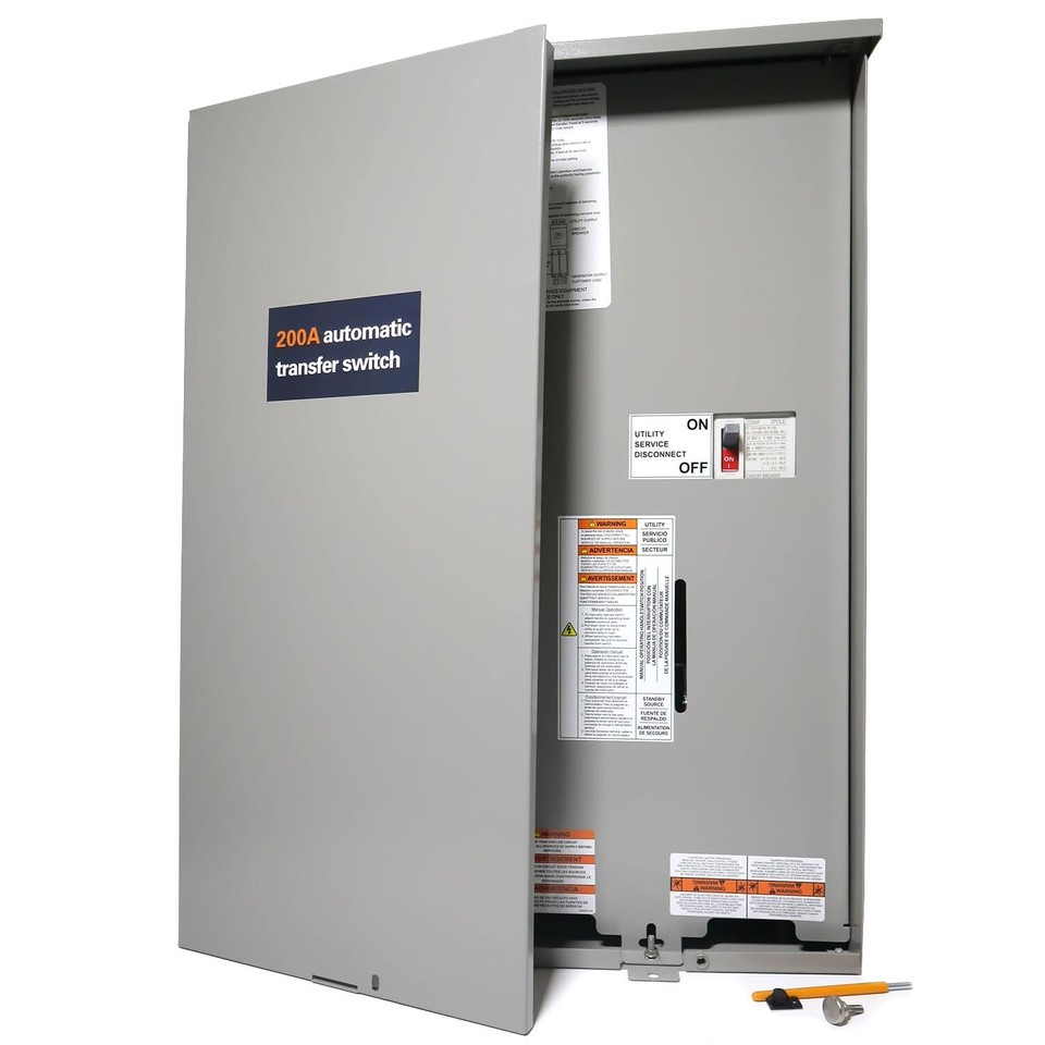 200 ampere single-phase generator automatic transfer switch, universal ...
