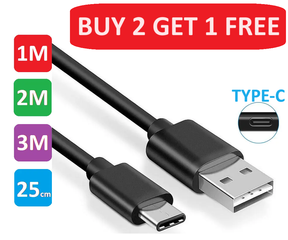 HeavyDuty USB Type C Charging Cable Fast Phone Charger Long Lead 0.25m ...