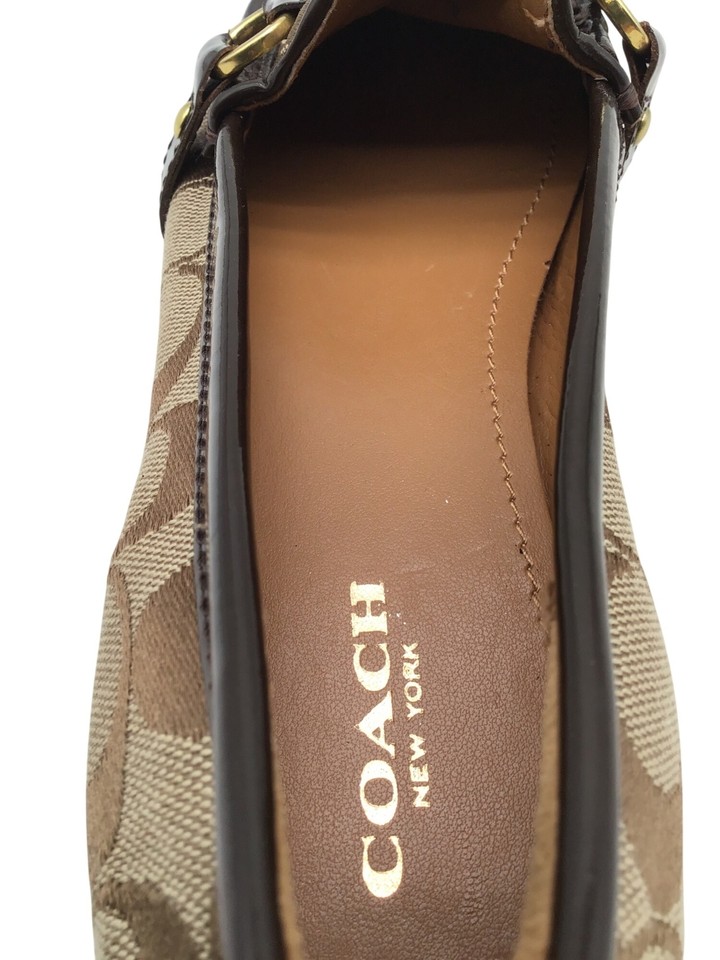 Coach Felisha Signature Canvas Loafers Brown/Beige US 6B EU 36 Slip-On ...