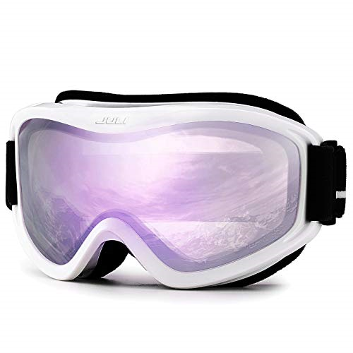 Juli Snowboard/Ski Premium Arctic White/Purple Sapphire Snow Goggles ...