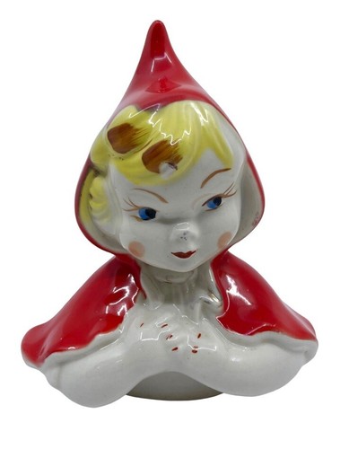 Hull Little Red Riding Hood Floral Ceramic Cookie Jar REPLACEMENT LID ...