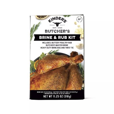 Kinder's Butcher's Brine and Rub Kit, Includes Buttery Poultry Rub ...
