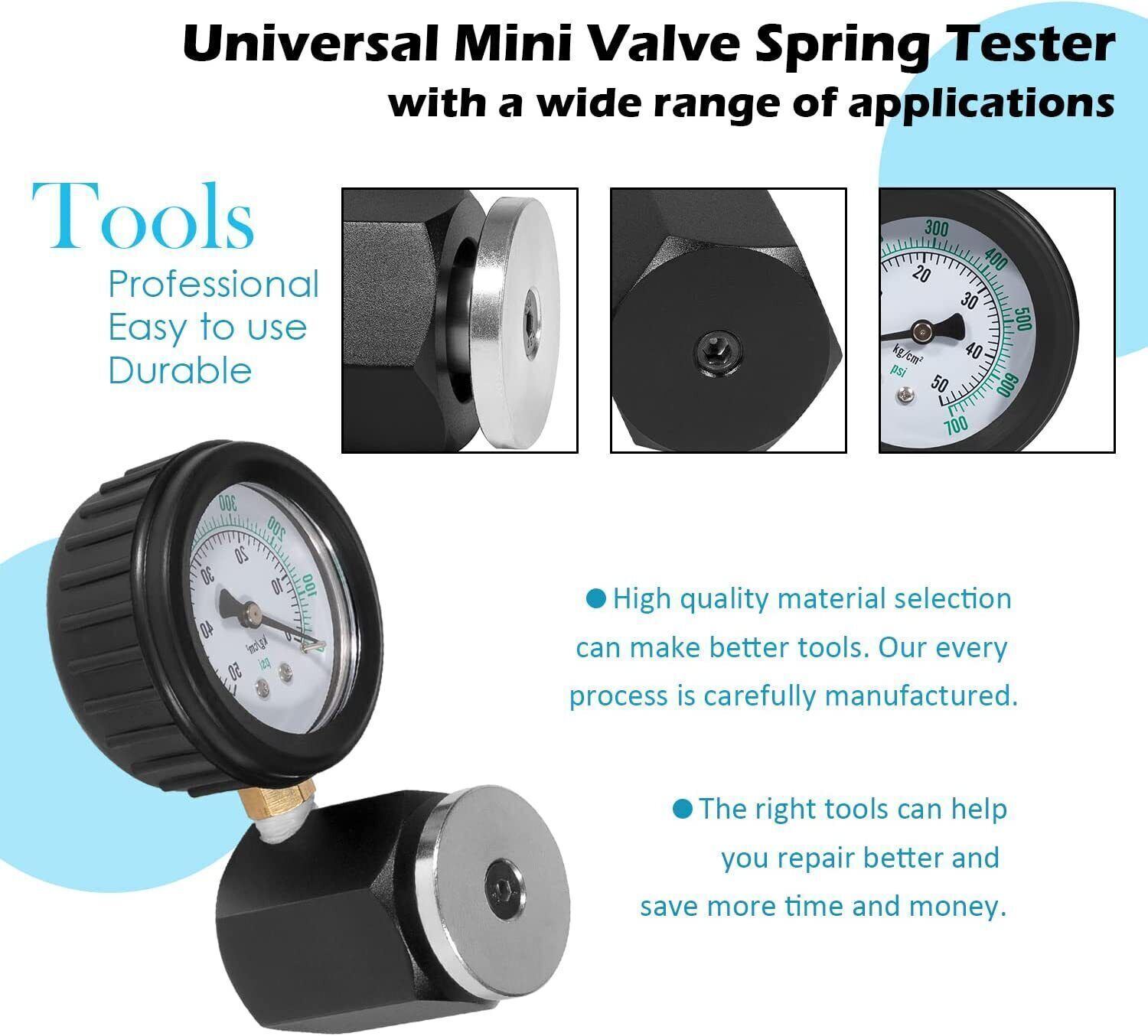 66834 Mini Valve Spring Pressure Tester Measurement Range 0-700 psi 0 ...