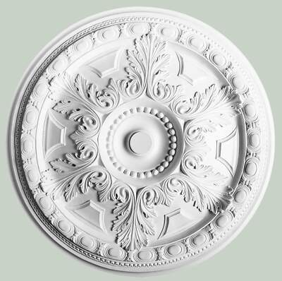 Orac Decor R23 Rosone Decoro Design Floreale Fiore Poliuretano Bianco ...