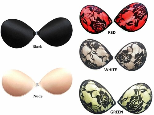 Silicone Strapless Push Up Bra Backless Self Adhesive Invisible Lace ...