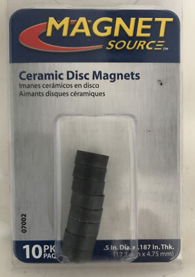 MAGNET SOURCE Ceramic Disc Magnets 07002 (10 Pk) | eBay