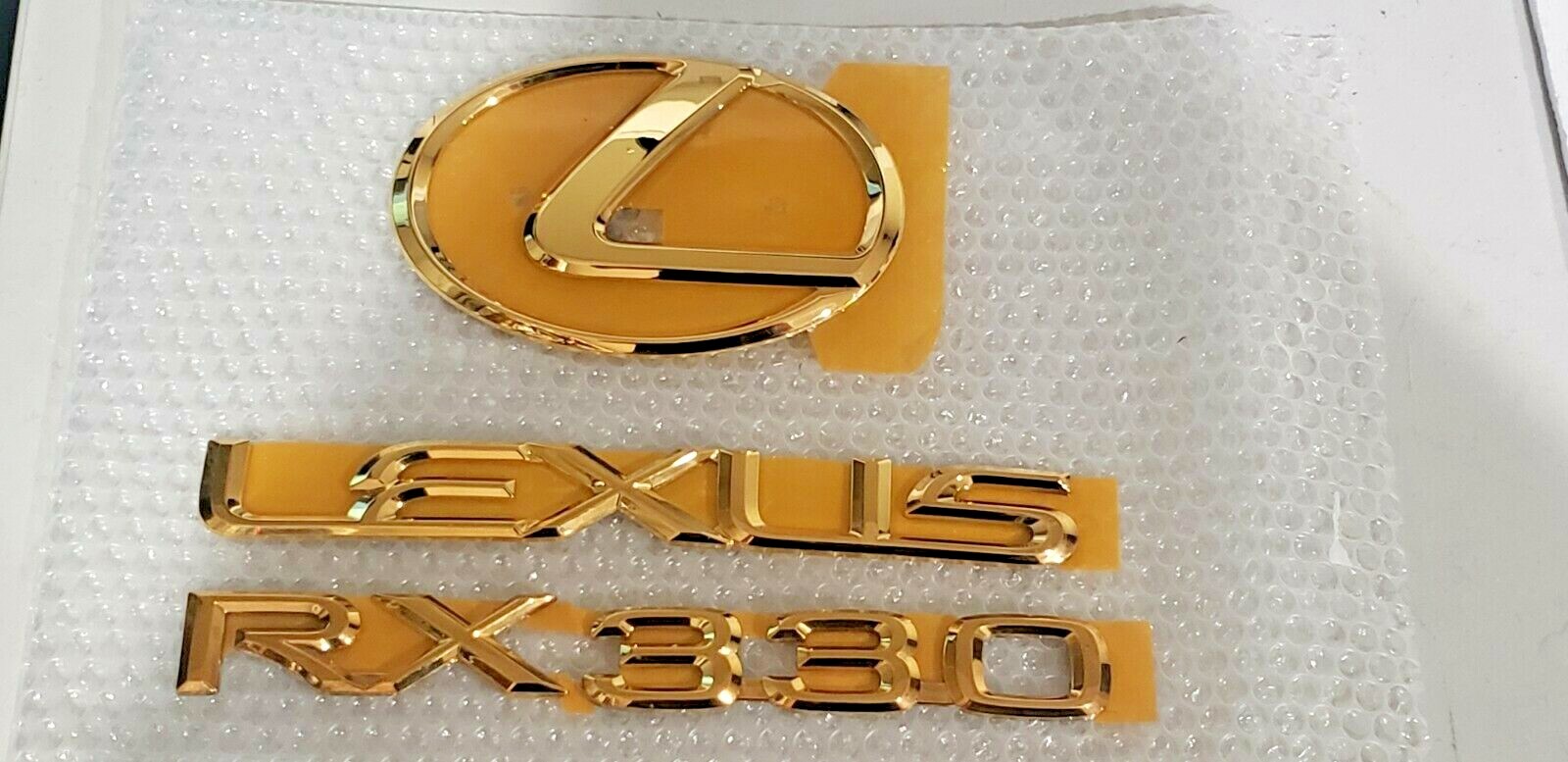 FITS New Lexus RX330 Complete Emblem Rear Trunk Kit Word Gold 2004 2005 ...