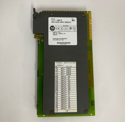 Allen Bradley 1771-IAD D Rev. B02 120V AC/DC Input Module Series D | eBay