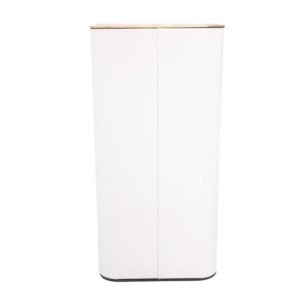 White Carbon Steel 3.17Gal Step Trash Bin with Lid and Inner Barrel | eBay