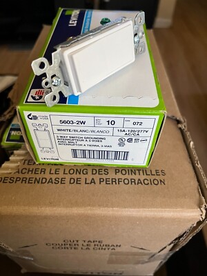 LEVITON 5603-2W 3 WAY SWITCH GROUNDING 15A-120/277V AC (10 Pack) | eBay