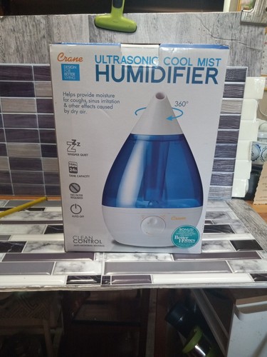 Crane Ultrasonic Air Cool Mist Humidifier 1g. 40p-1000sq.ft New Open ...