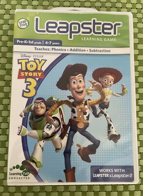 LEAPFROG LEAPSTER TOY STORY 3 LEARNING GAME SPELLING PHONICS COUNTING ...