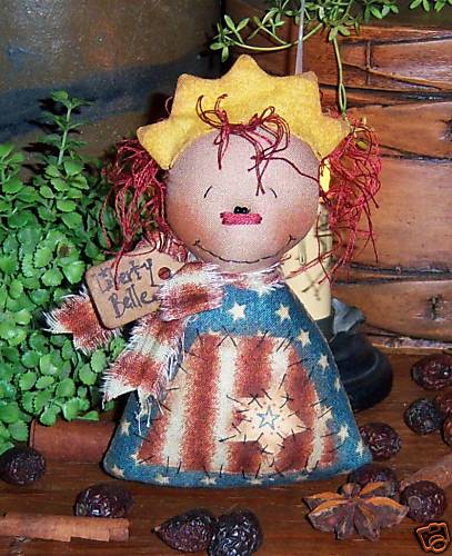 Patti's Ratties Primitive Raggedy Ann Liberty Ornie Doll Paper Pattern ...