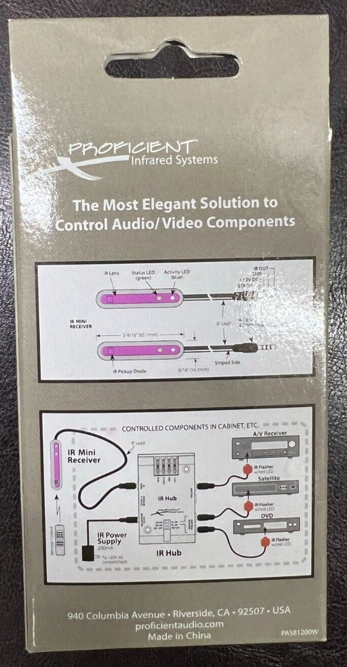 Proficient Audio IIRMINIRECBLK Add-on IR Mini Receiver (BLACK) | eBay