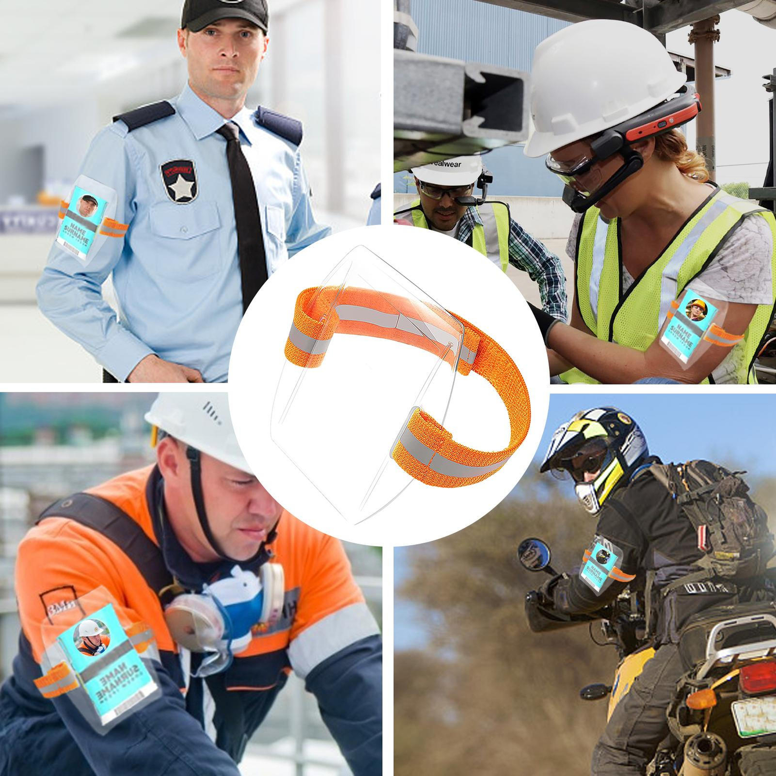 Tactical ID Arm Band Security ID Badge Card Holder Doorman Armband ...