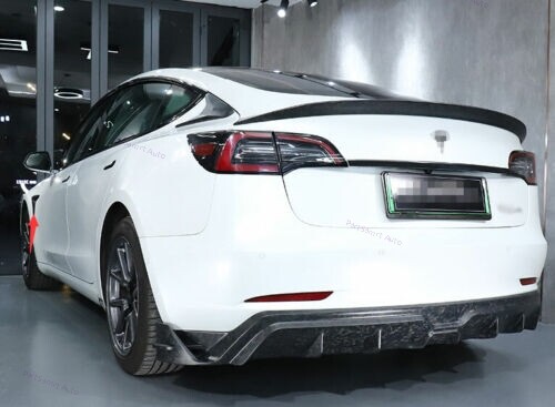 For Tesla Model 3 2017-2021 Carbon Fiber Cover Trim Fender Side Air ...