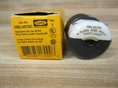 Hubbell HBL 4570C 15 Amp 125 Volt Plug | eBay