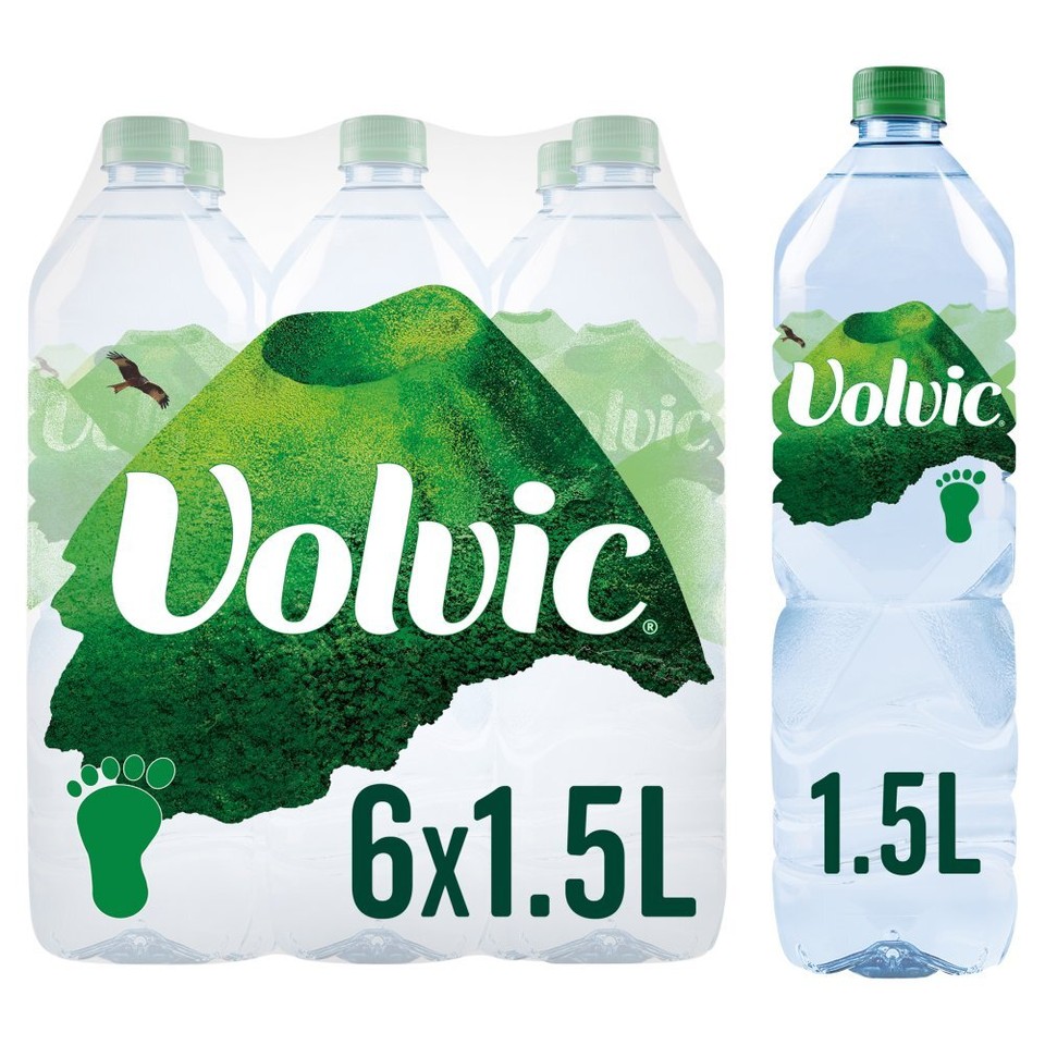 VOLVIC Natural Mineral Water 500mL, 1L, 1.5L Bottles, Sports Cap Packs ...