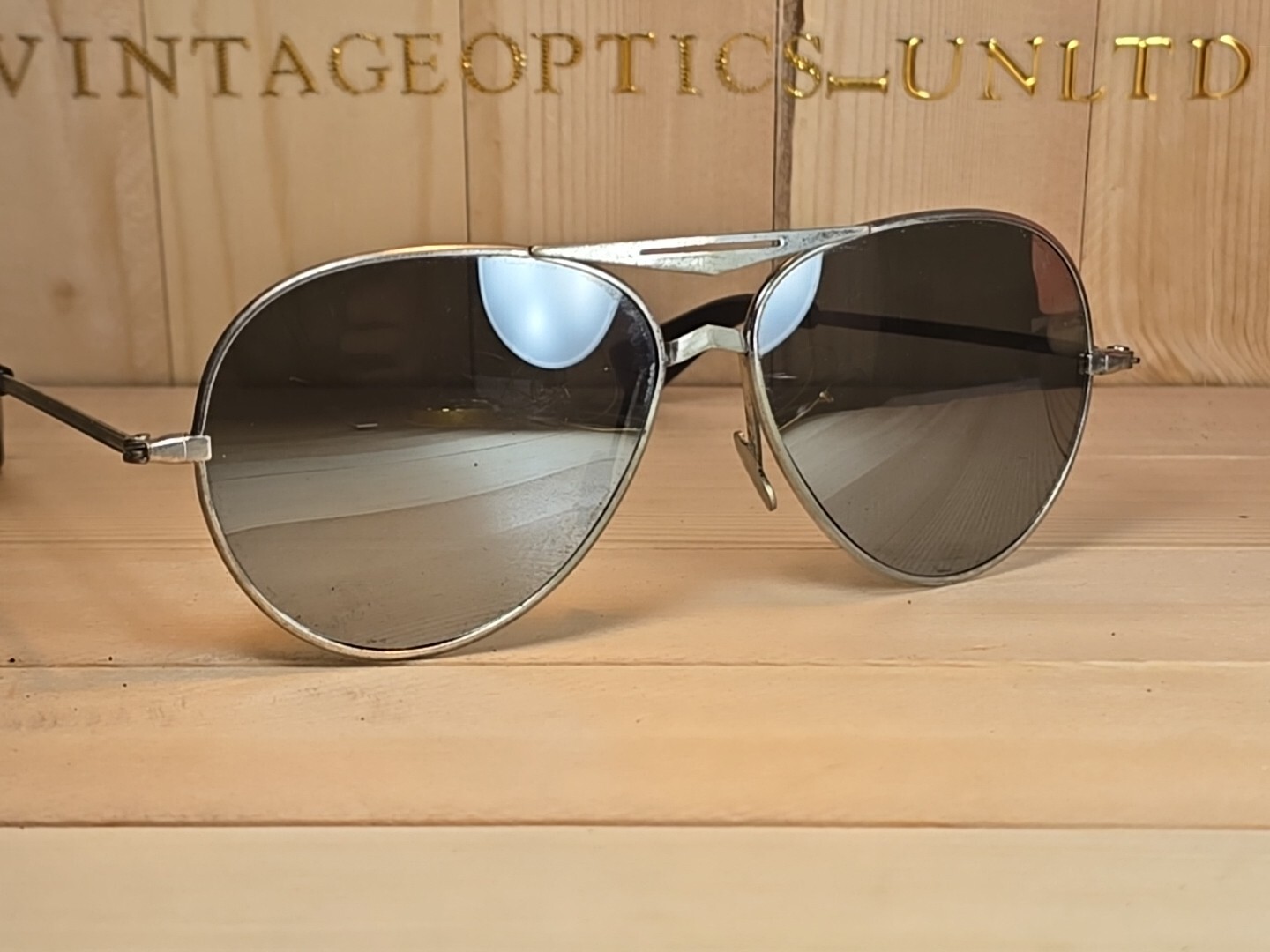 Korean Vintage Military Issued Aviator Sunglasses Wit… - Gem