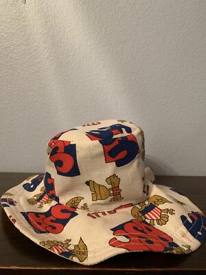 Vintage USA Bucket Hat American Bicentennial 1776 Hat Eagle Crest ...