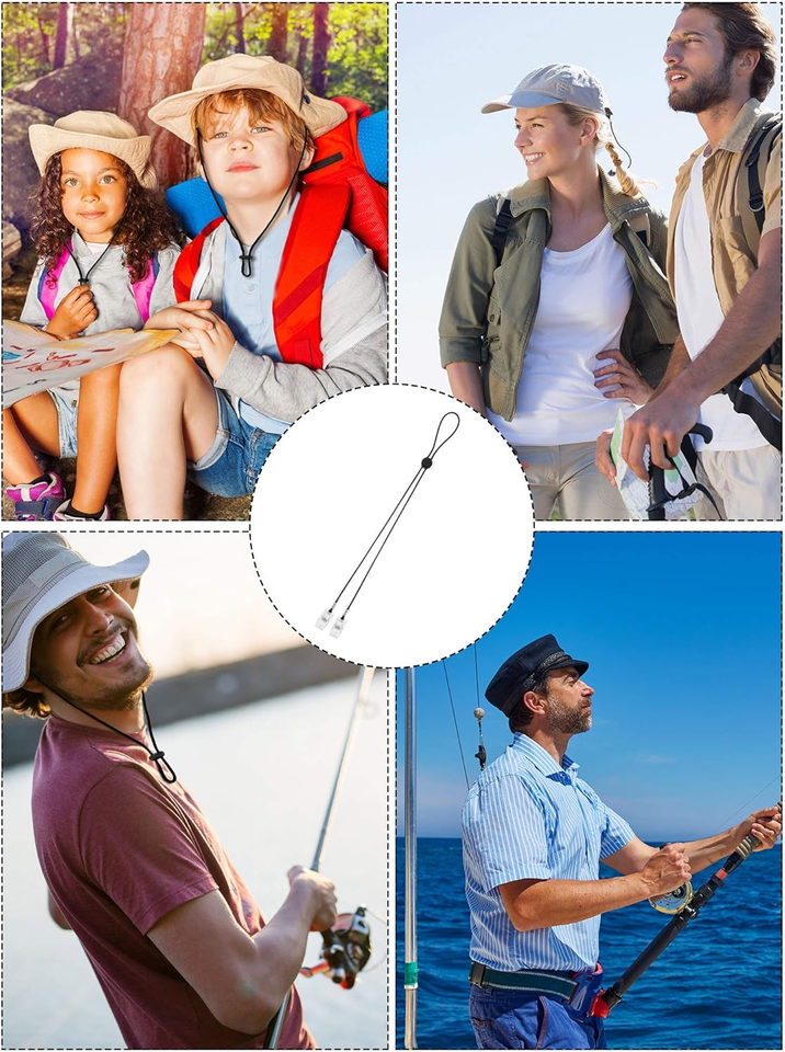 Hat Chin Cord Black Flexible Removable Hat Chin Strap with Spring ...