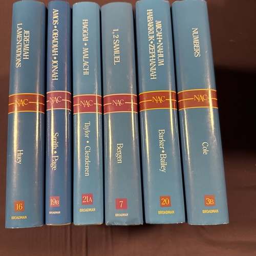 New American Commentary LOT of 6 Jeremiah Samuel Numbers Malachi Amos ...