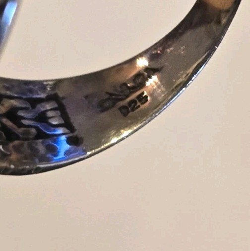 Vintage Sterling Silver Sarda Bali Sterling .925 Ring With Mop Lion 13 ...