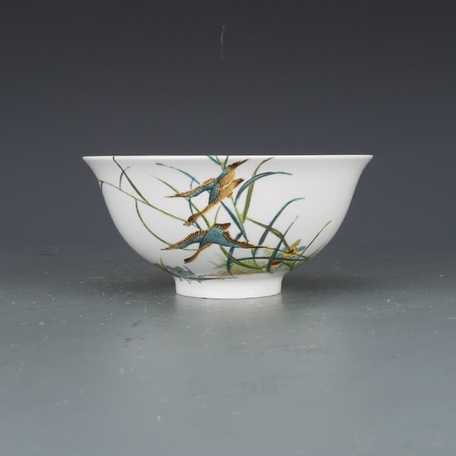 5.3" Collect Chinese Qing Colour Enamels Porcelain Flower Animal Bird ...